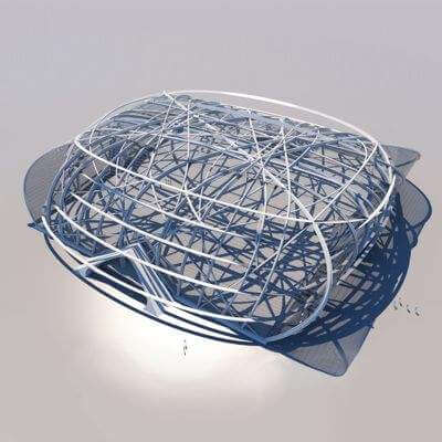 Futuristic Architectural Structure - 3D Model by Giimann