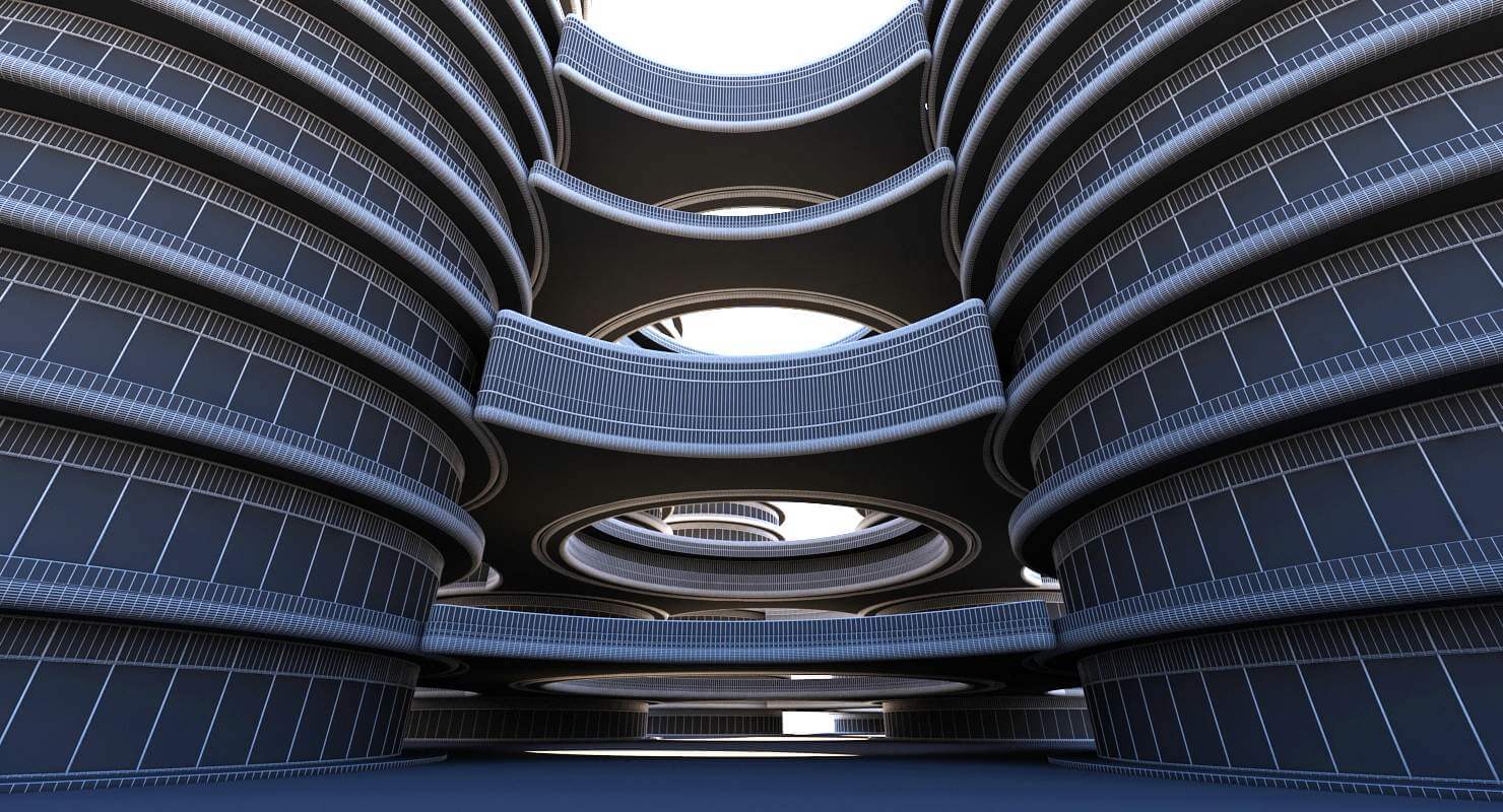 Futuristic Building - 3D Model by Giimann