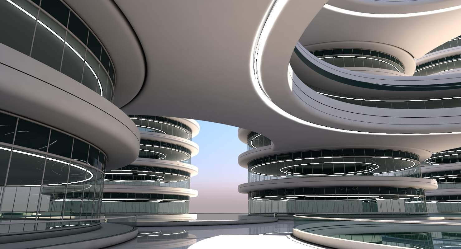 Futuristic Building - 3D Model by Giimann