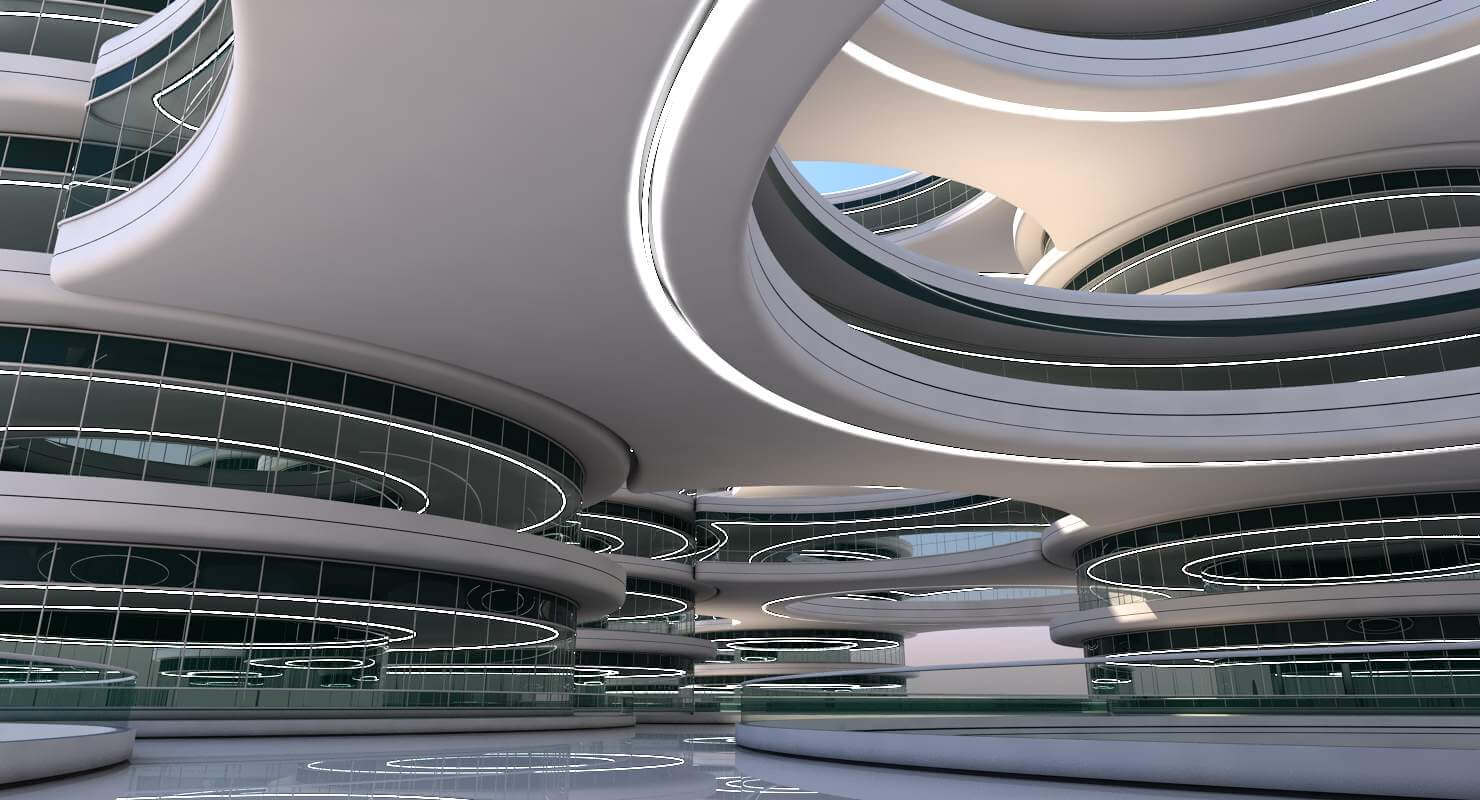 Futuristic Building - 3D Model by Giimann