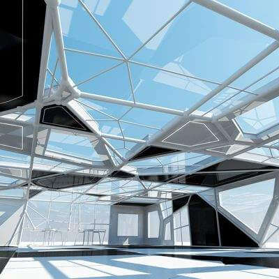 Futuristic Building Interior - 3D Model by Giimann