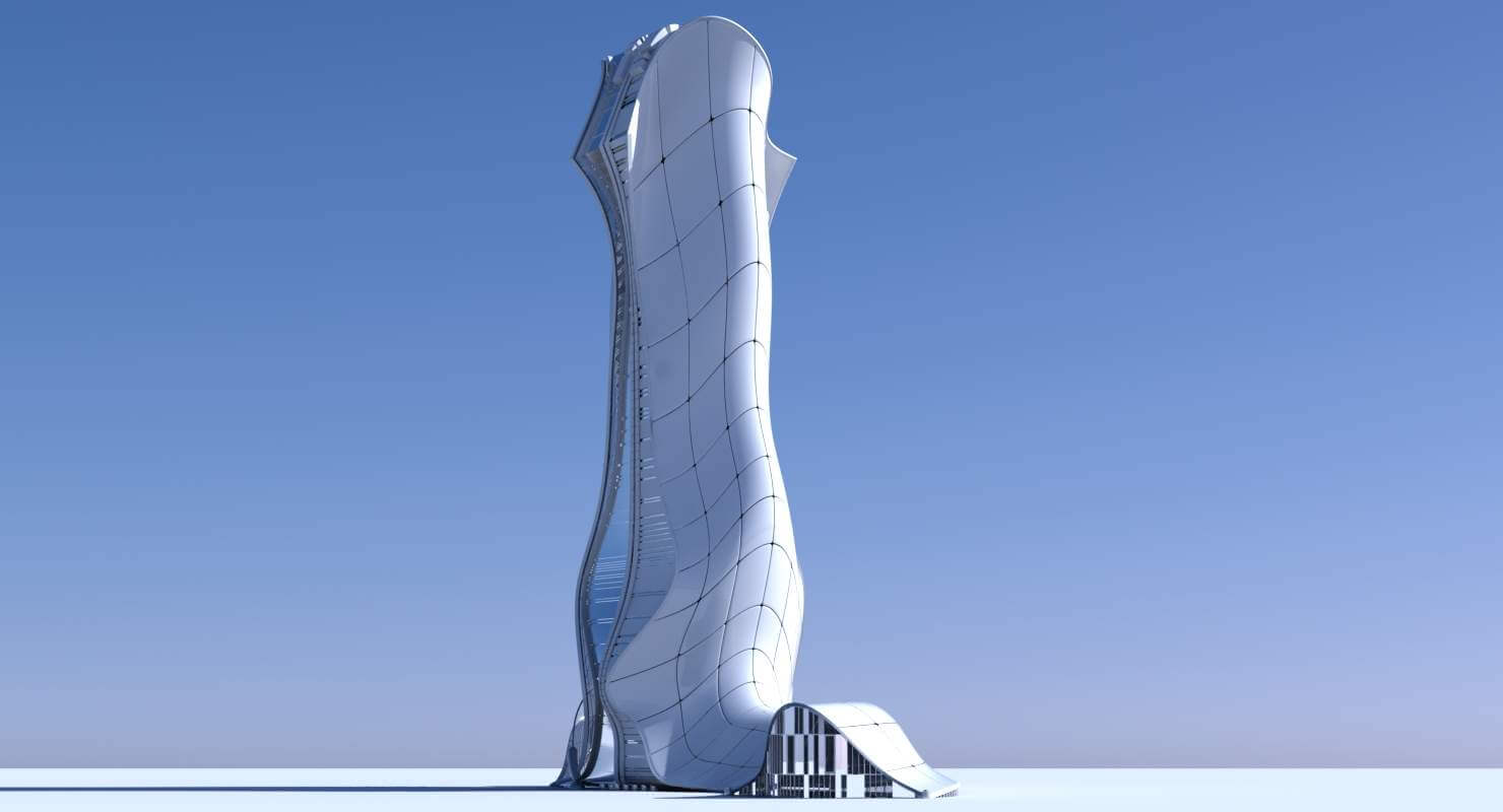 Futuristic Skyscraper - 3D Model by Giimann