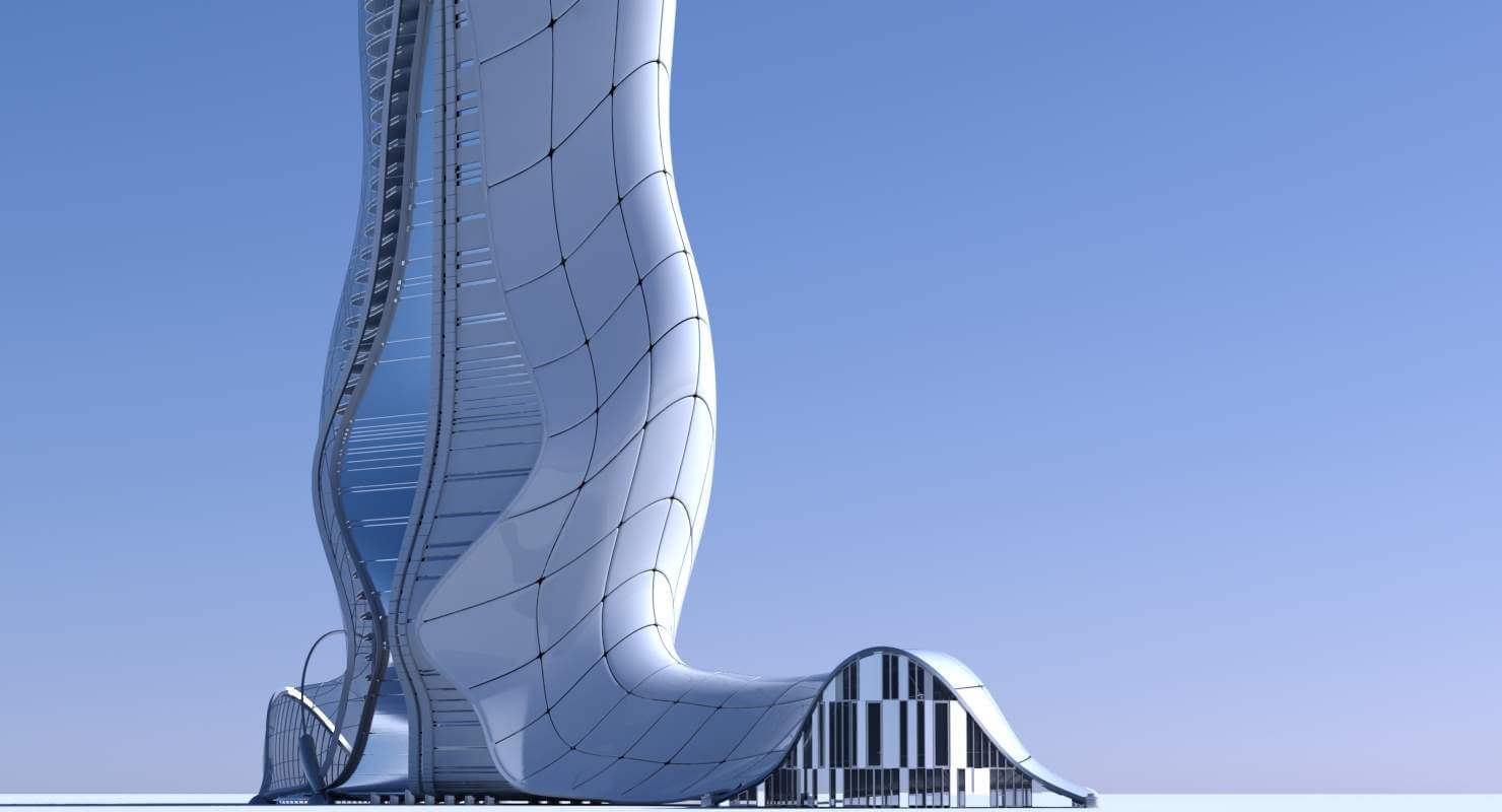 Futuristic Skyscraper - 3D Model by Giimann