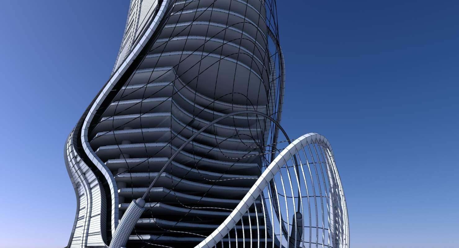 Futuristic Skyscraper - 3D Model by Giimann