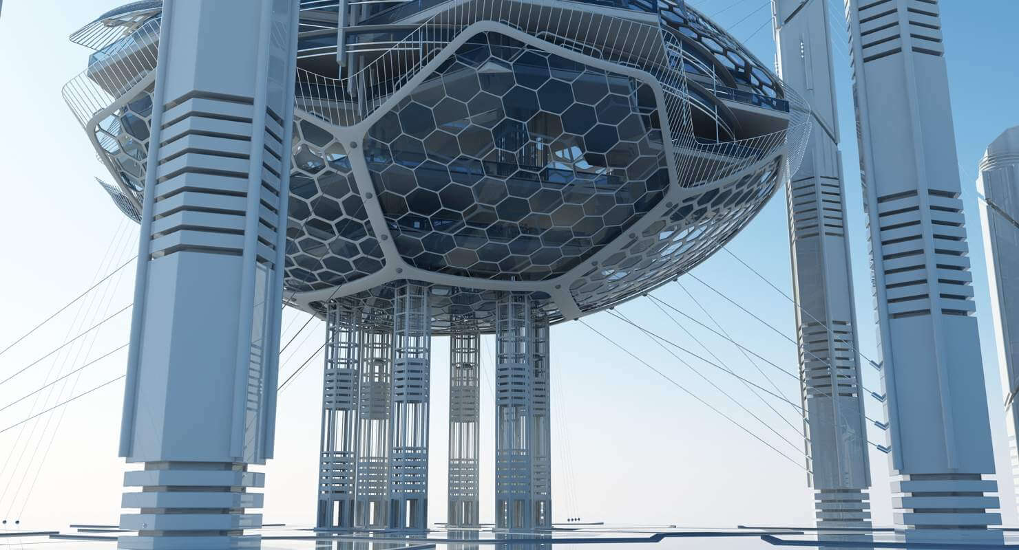 HD Futuristic Skyscraper - 3D Model by Giimann
