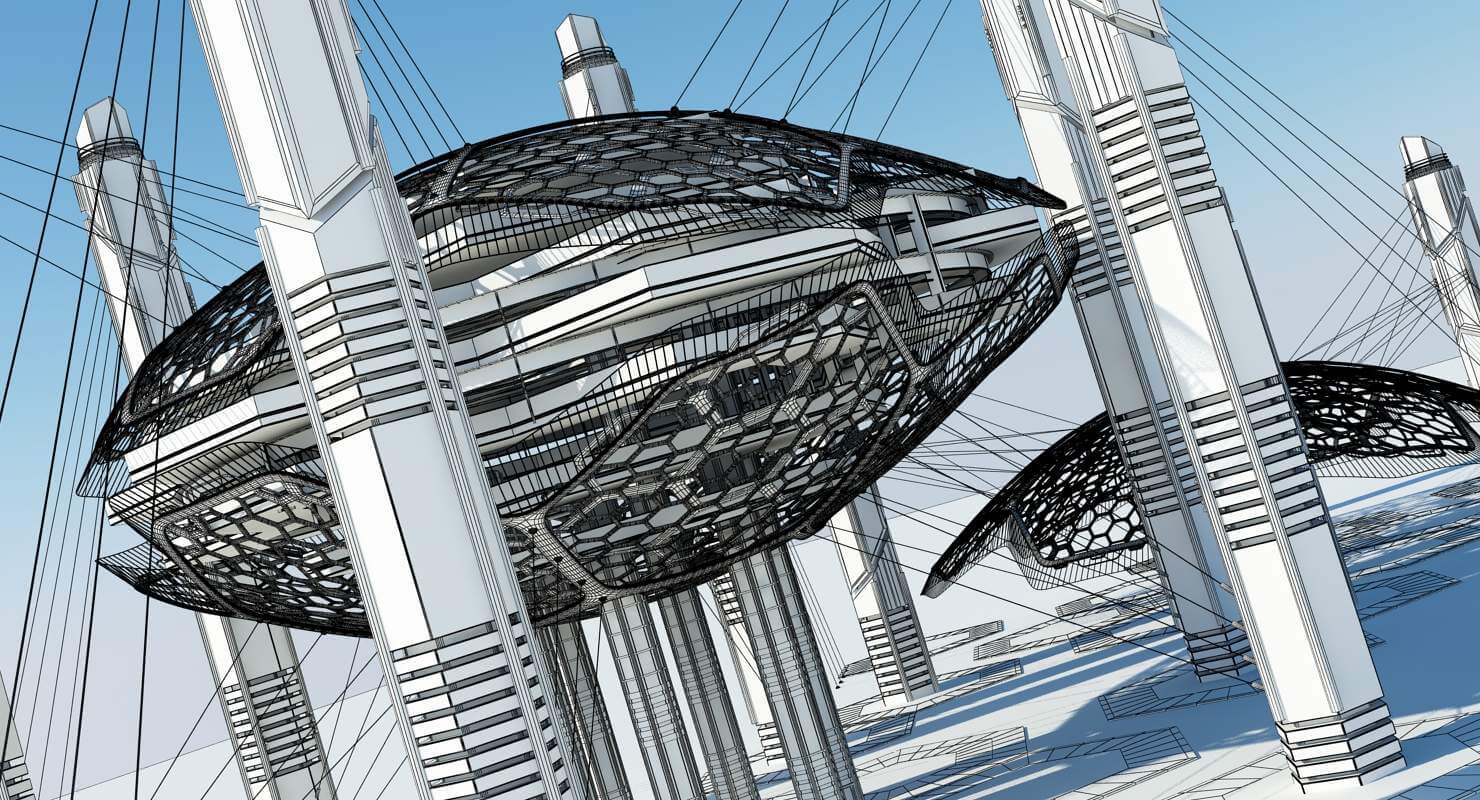 HD Futuristic Skyscraper - 3D Model by Giimann