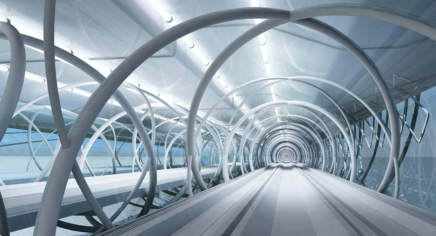 HD Futuristic Suspension Bridge - 3D Model by Giimann