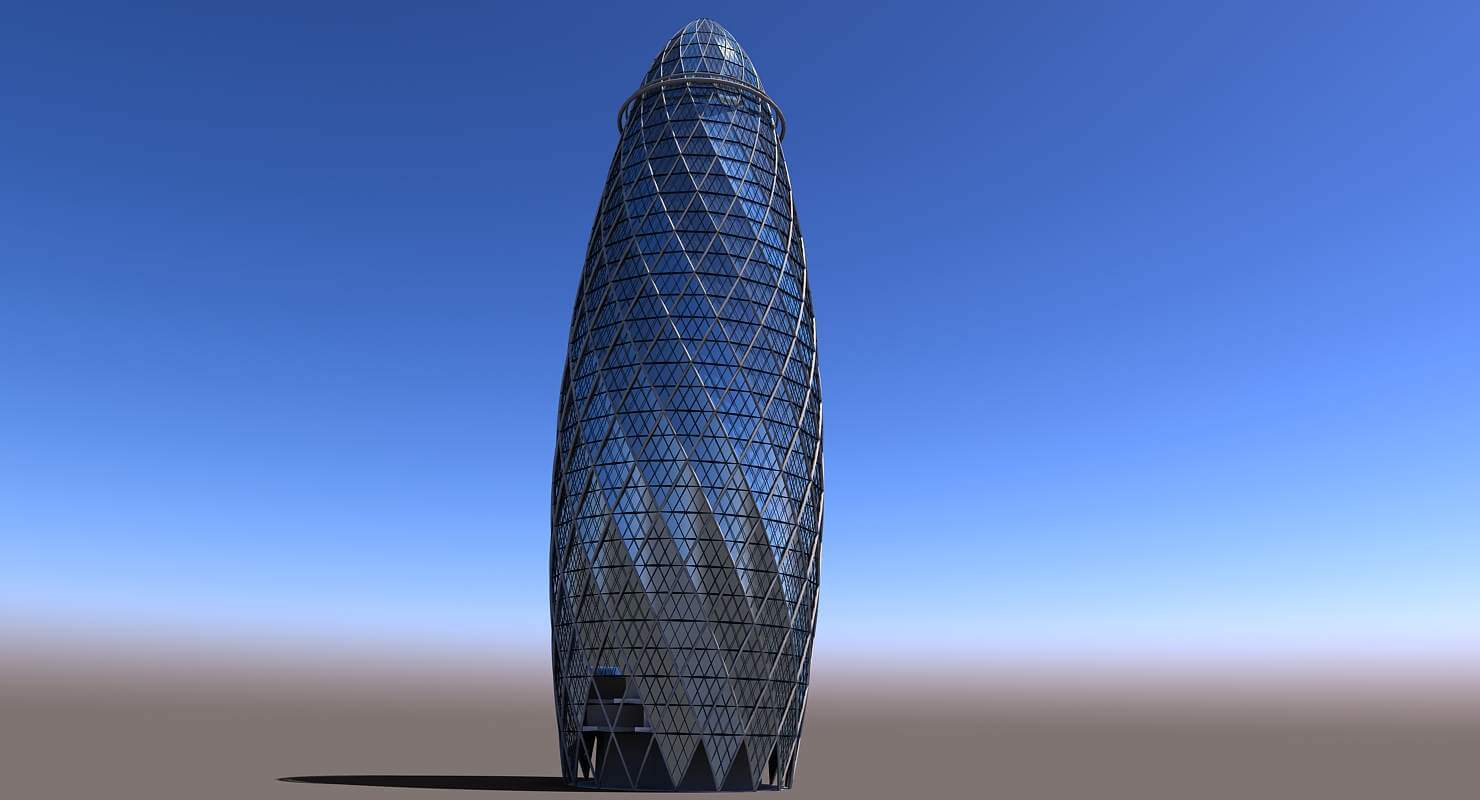Gherkin Building - 3D Model by Giimann
