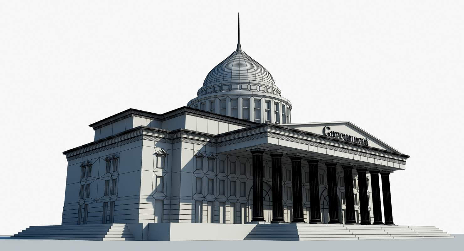 Government Building - 3D Model by Giimann