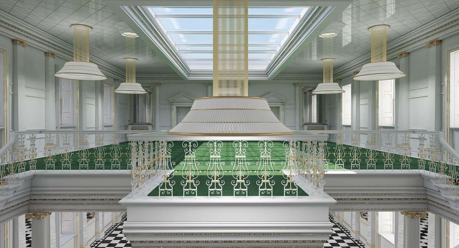 Grand Hall Entrance and Staircase - 3D Model by Giimann