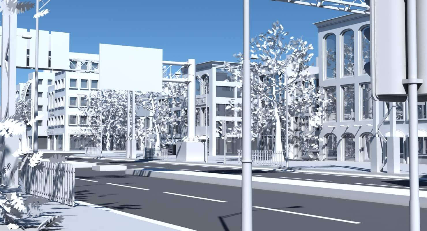 City Street - 3D Model by Giimann