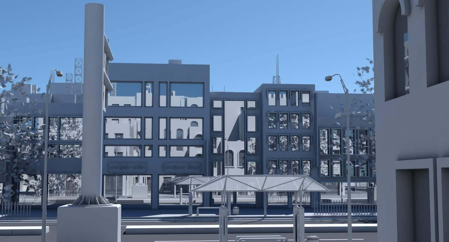 City Street - 3D Model by Giimann