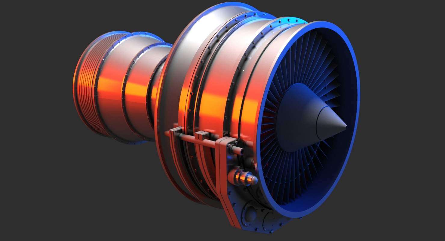 Jet Engine - 3D Model by Giimann