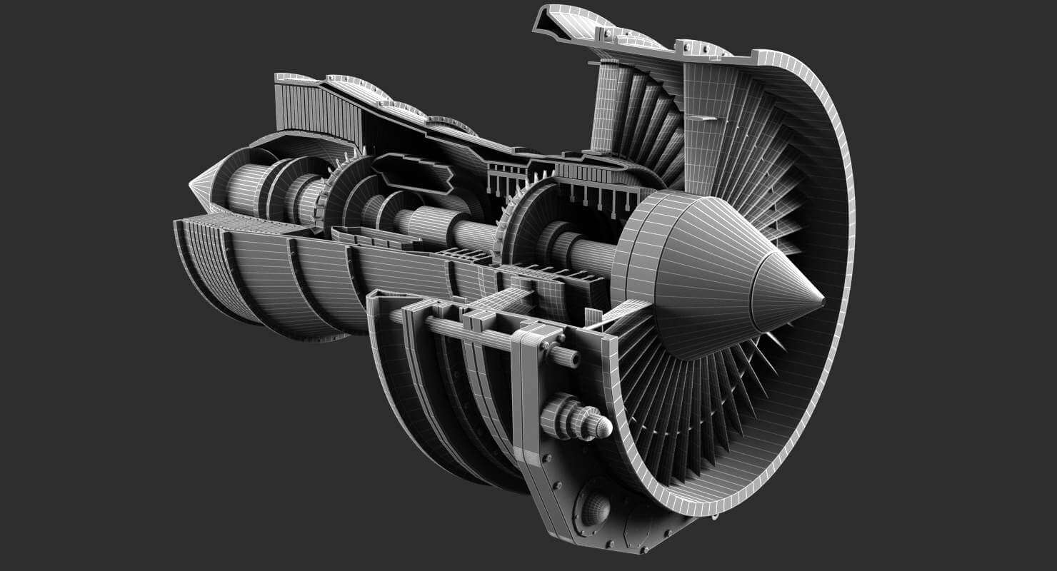Jet Engine - 3D Model by Giimann