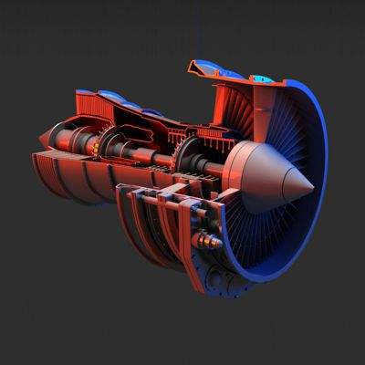 Animated 3D Models | Aircraft | Engines | RenderHub