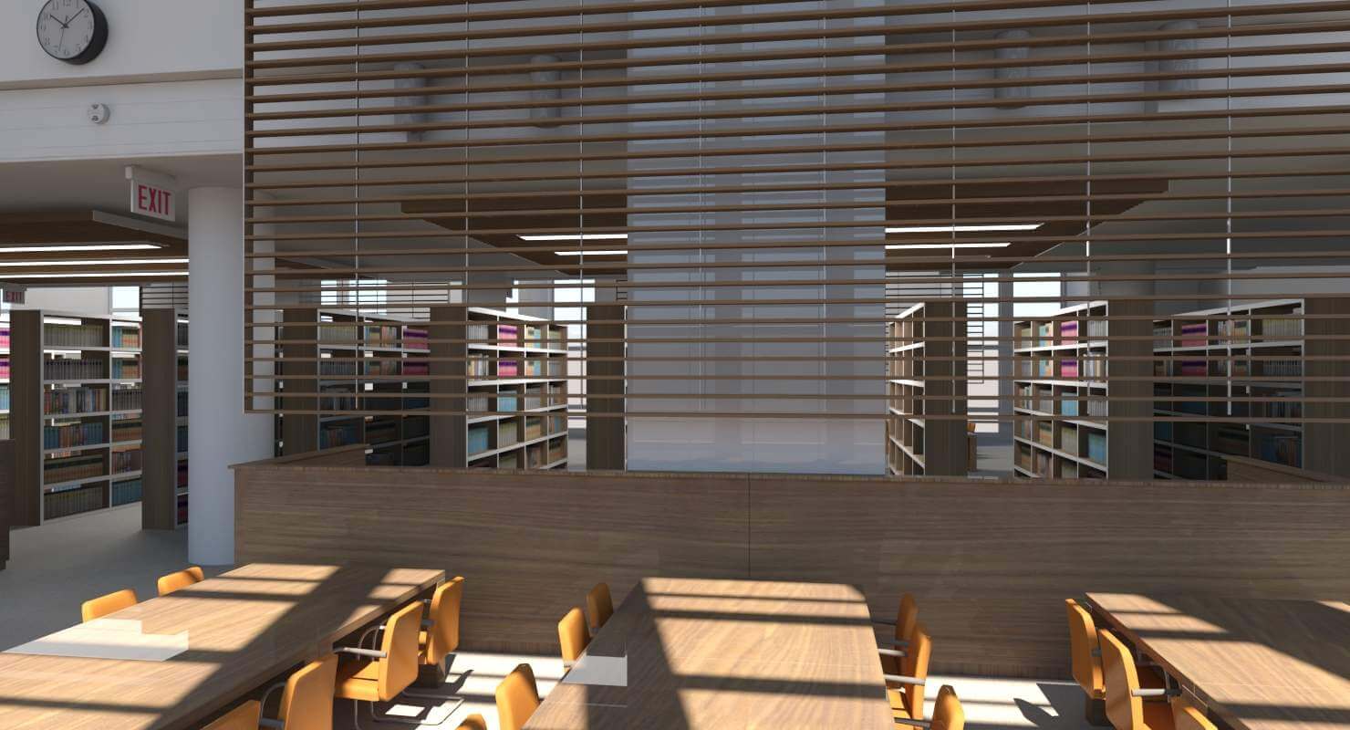 Library Interior - 3D Model by Giimann