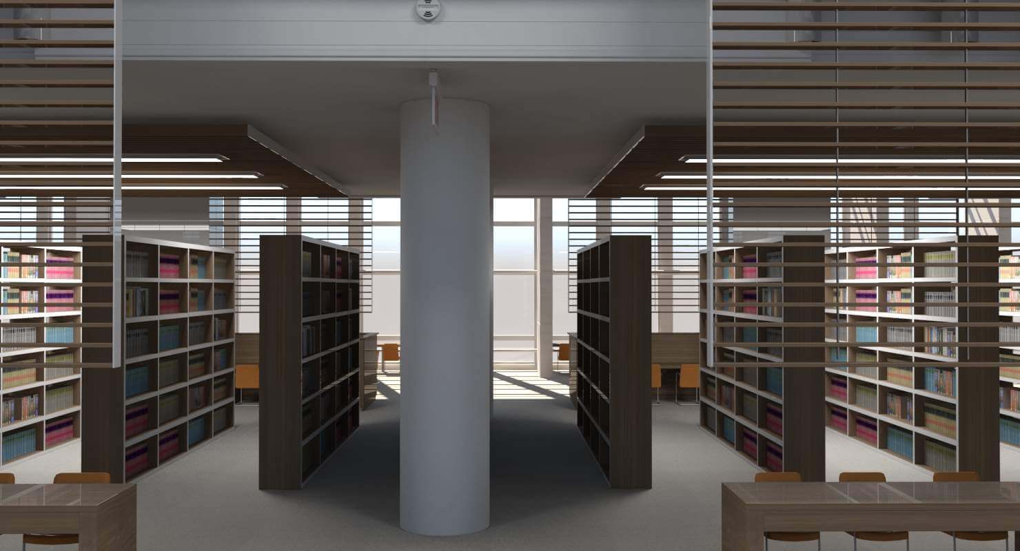 Library Interior - 3D Model by Giimann