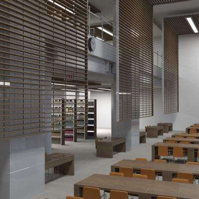 Library Interior - 3D Model by Giimann