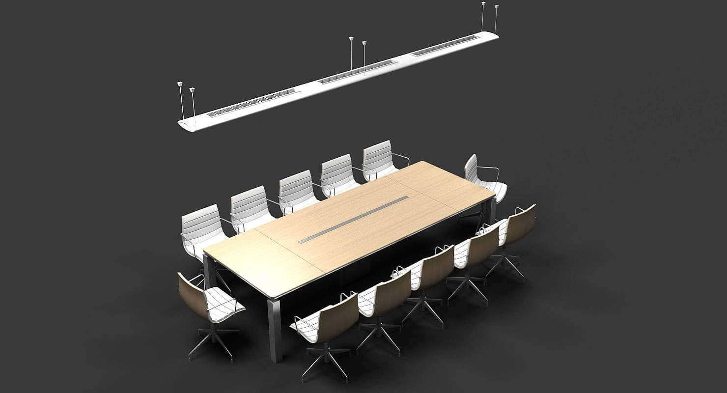 Meeting Table Set - 3D Model by Giimann