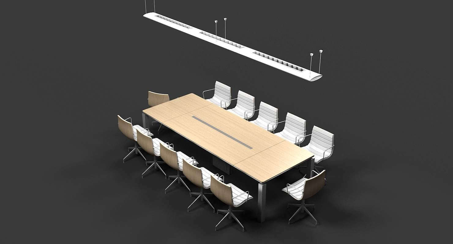 Meeting Table Set - 3D Model by Giimann