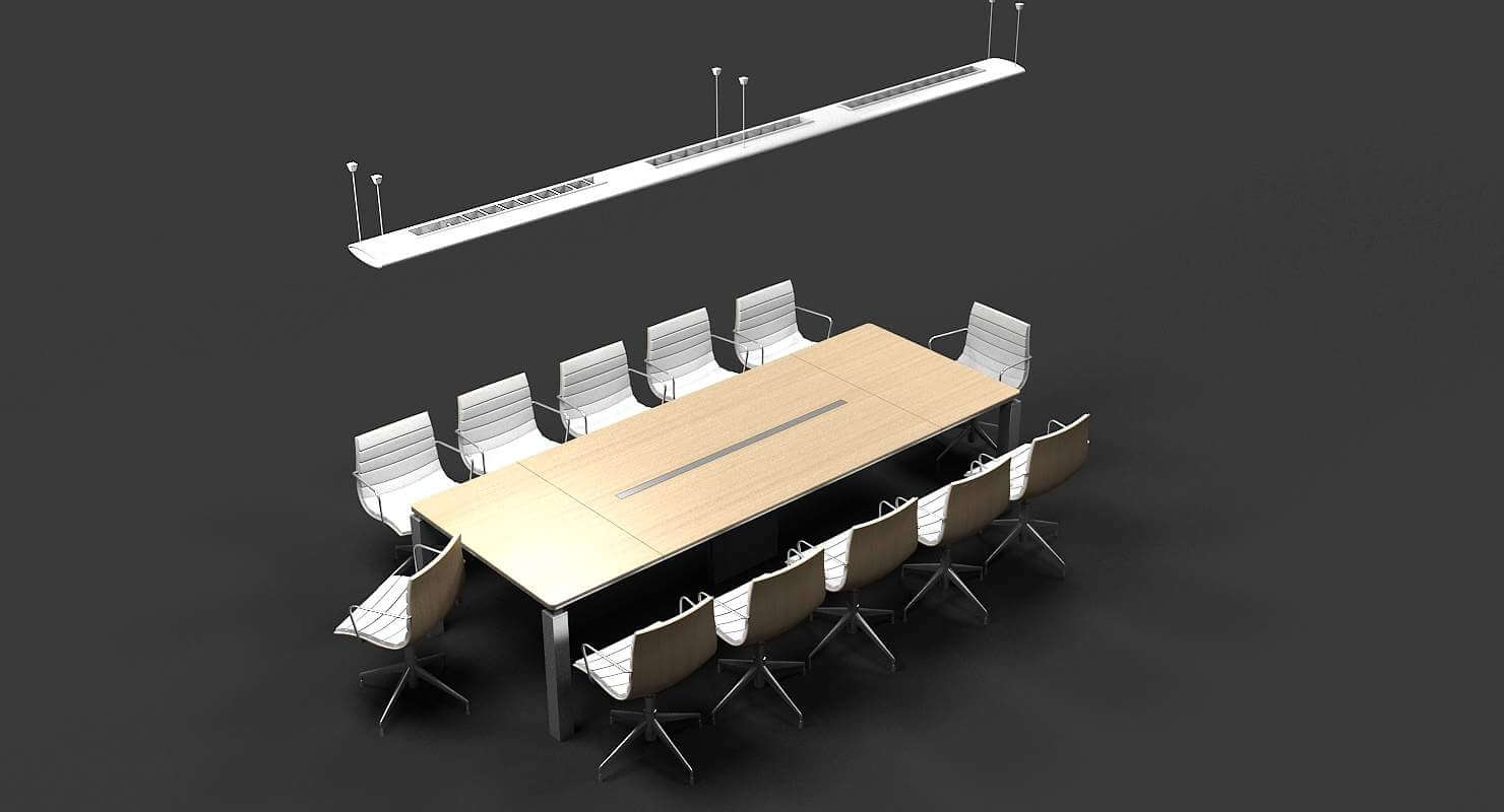 Meeting Table Set - 3D Model by Giimann