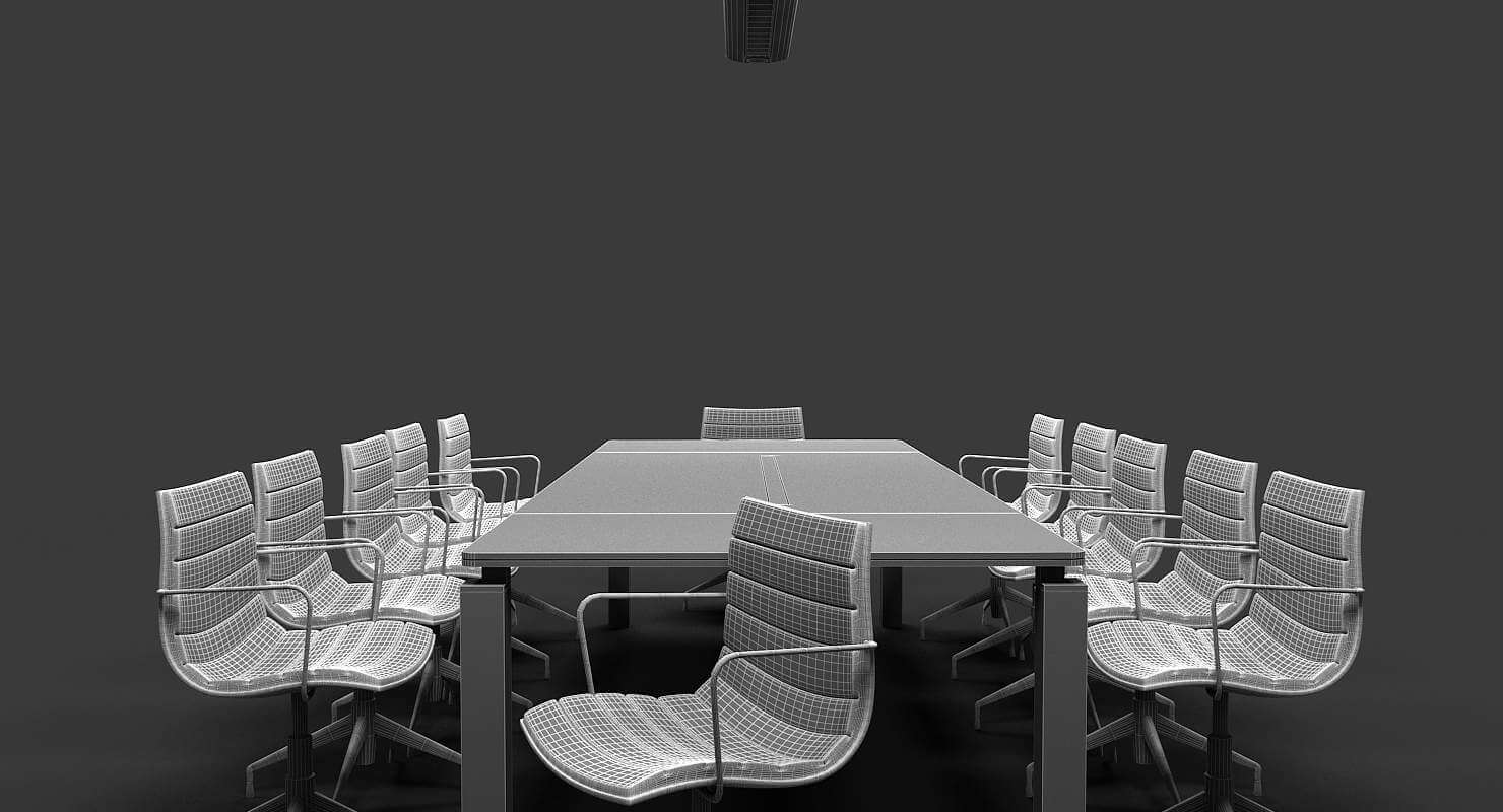 Meeting Table Set - 3D Model by Giimann
