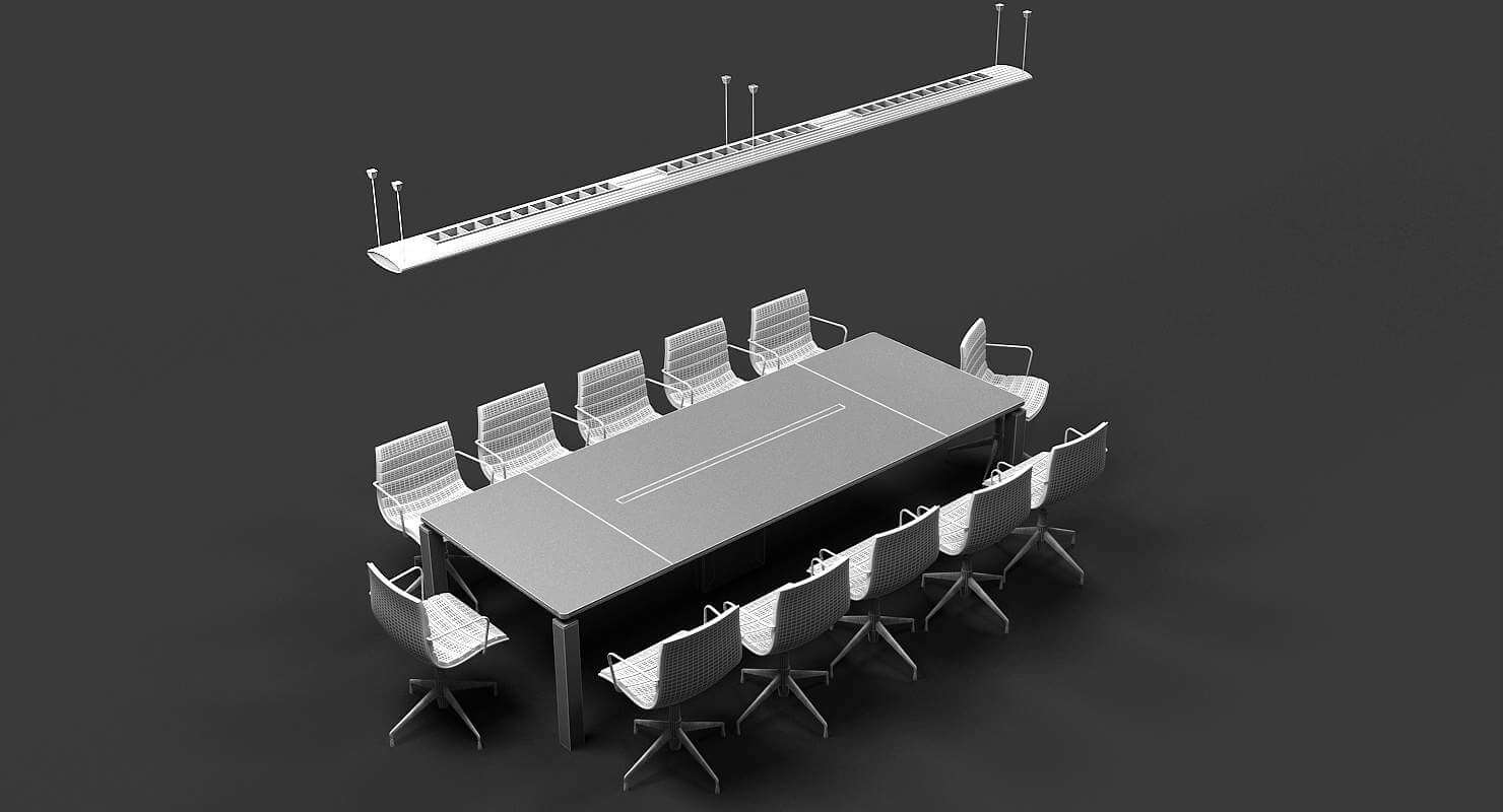 Meeting Table Set - 3D Model by Giimann
