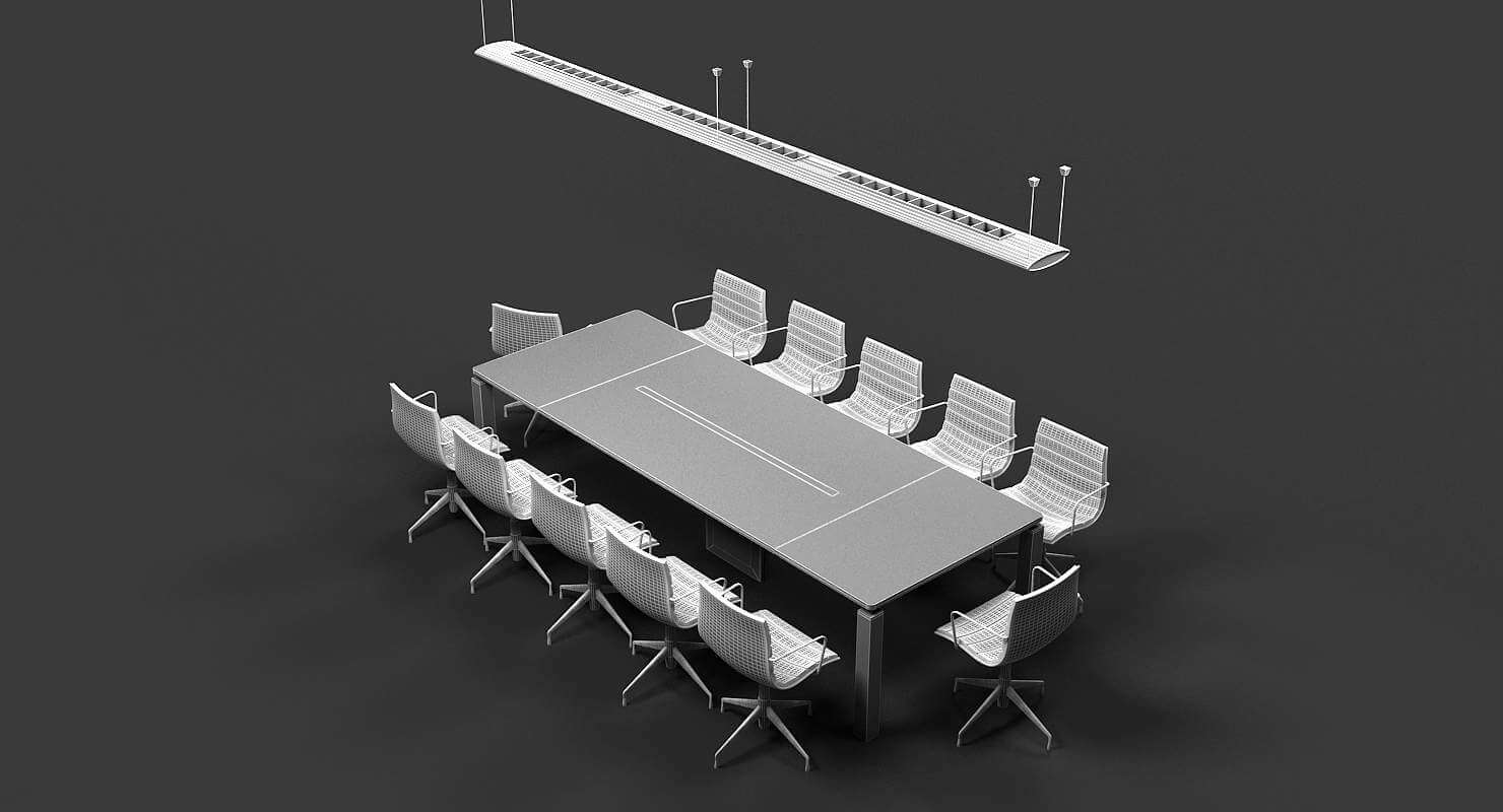 Meeting Table Set - 3D Model by Giimann
