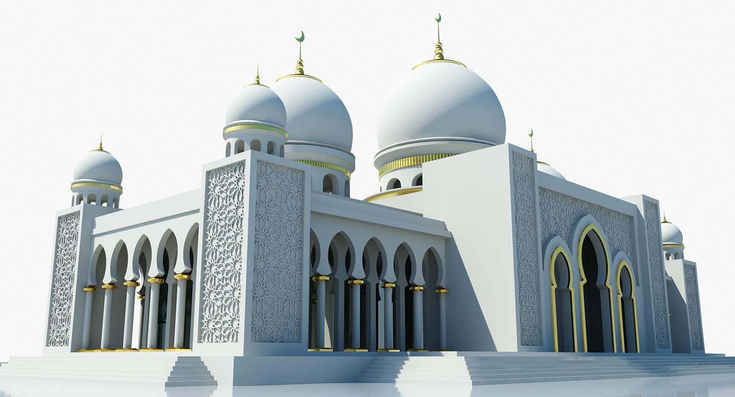 Mosque Building - 3D Model by Giimann