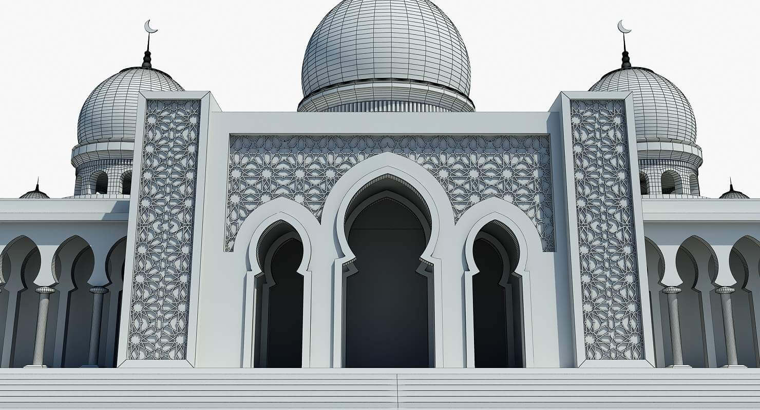 Mosque Building - 3D Model by Giimann