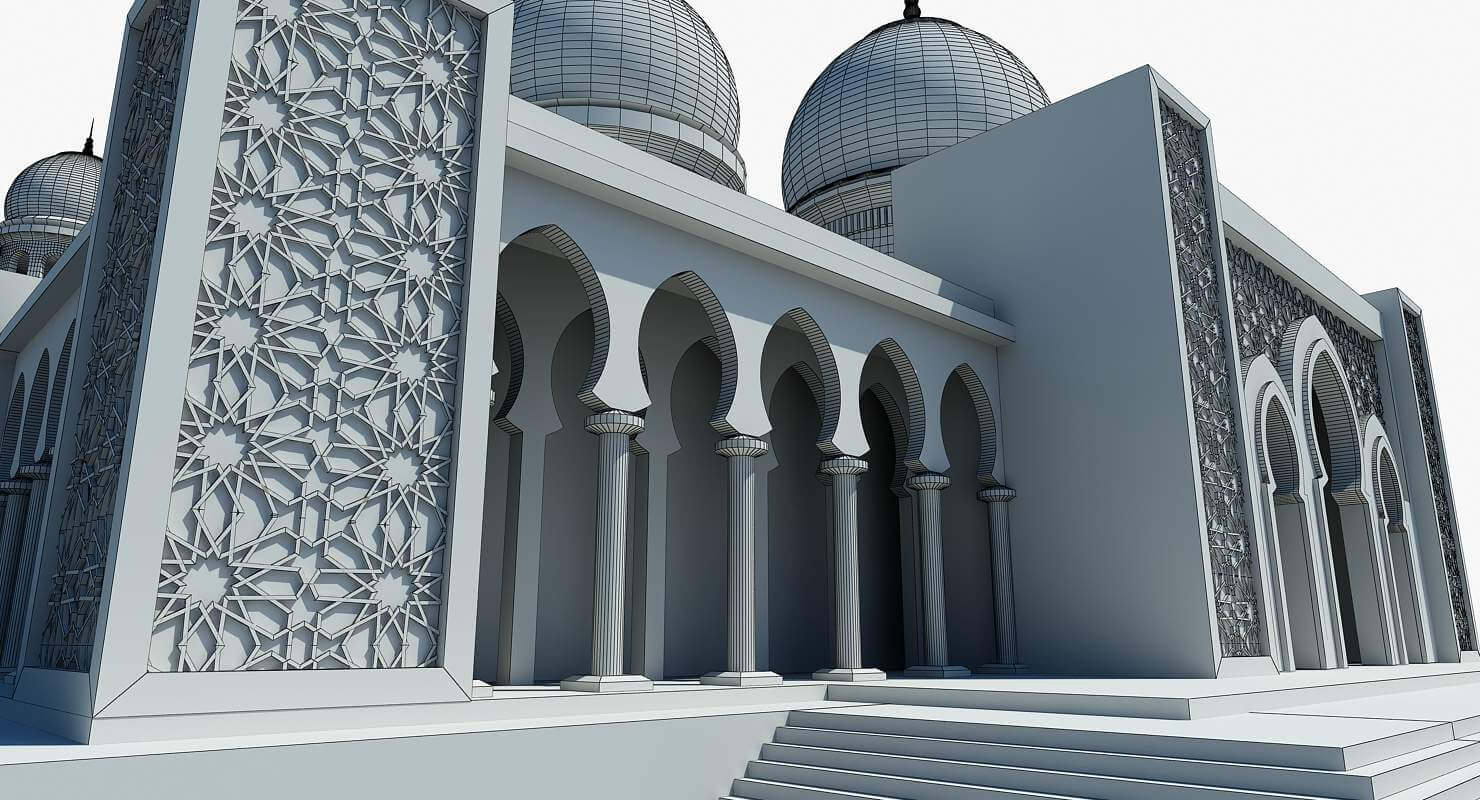 Mosque Building - 3D Model by Giimann
