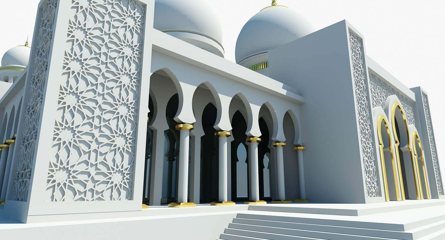 Mosque Building - 3D Model by Giimann