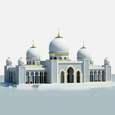 Mosque Building - 3D Model by Giimann