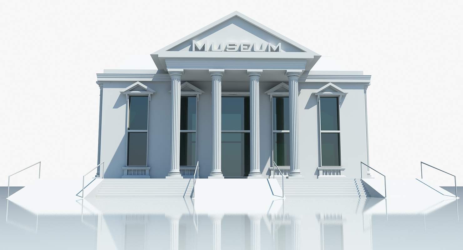 Museum Building Symbol - 3D Model by Giimann
