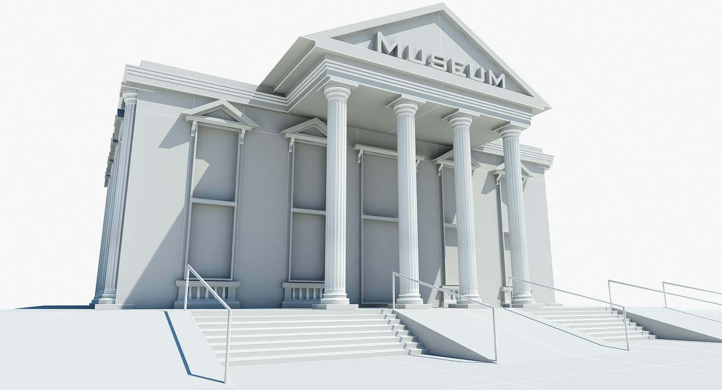 Museum Building Symbol - 3D Model by Giimann