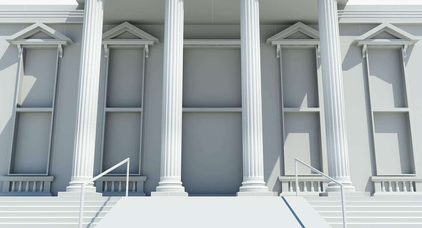 Museum Building Symbol - 3D Model by Giimann