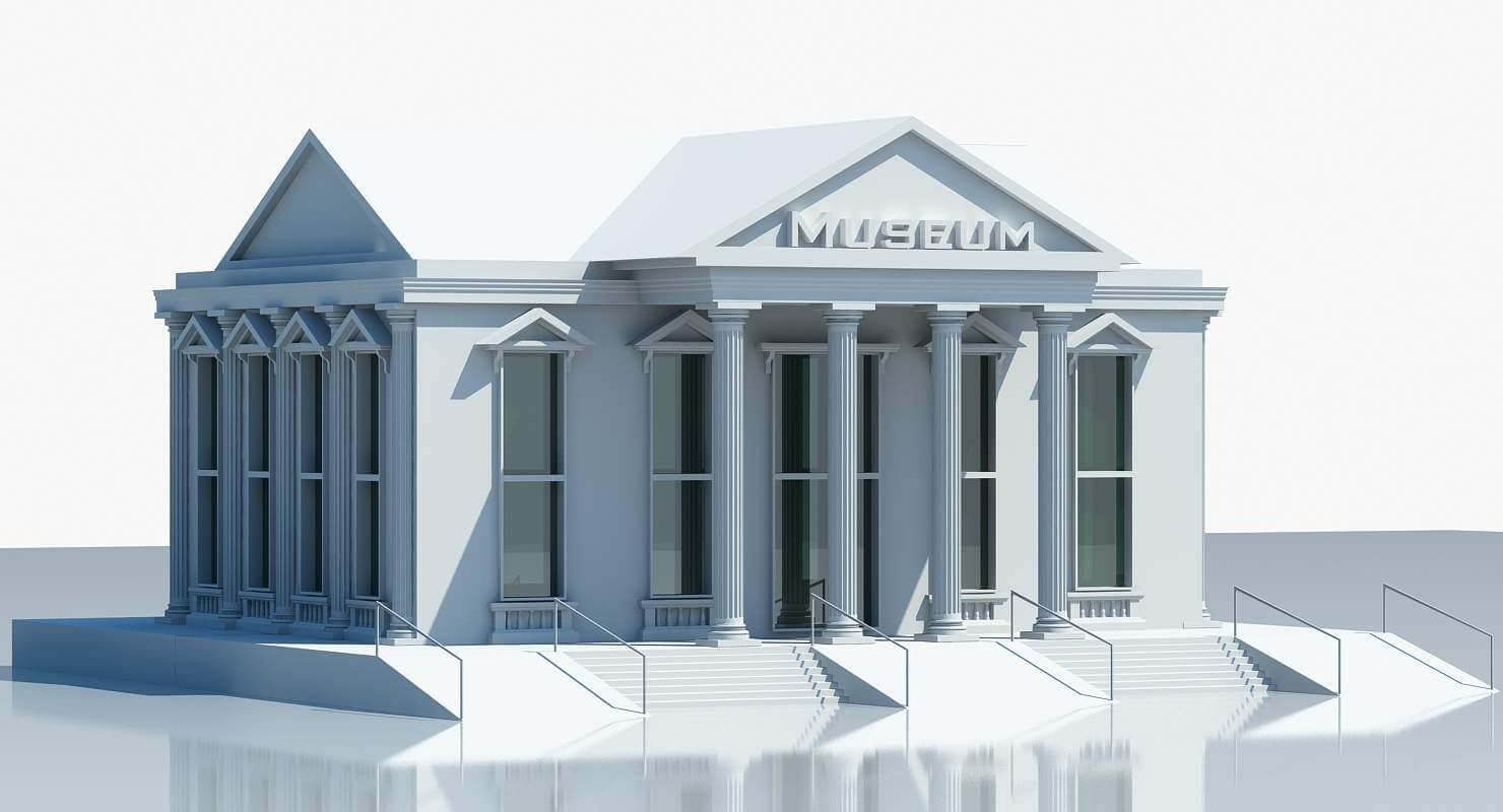 Museum Building Symbol - 3D Model by Giimann
