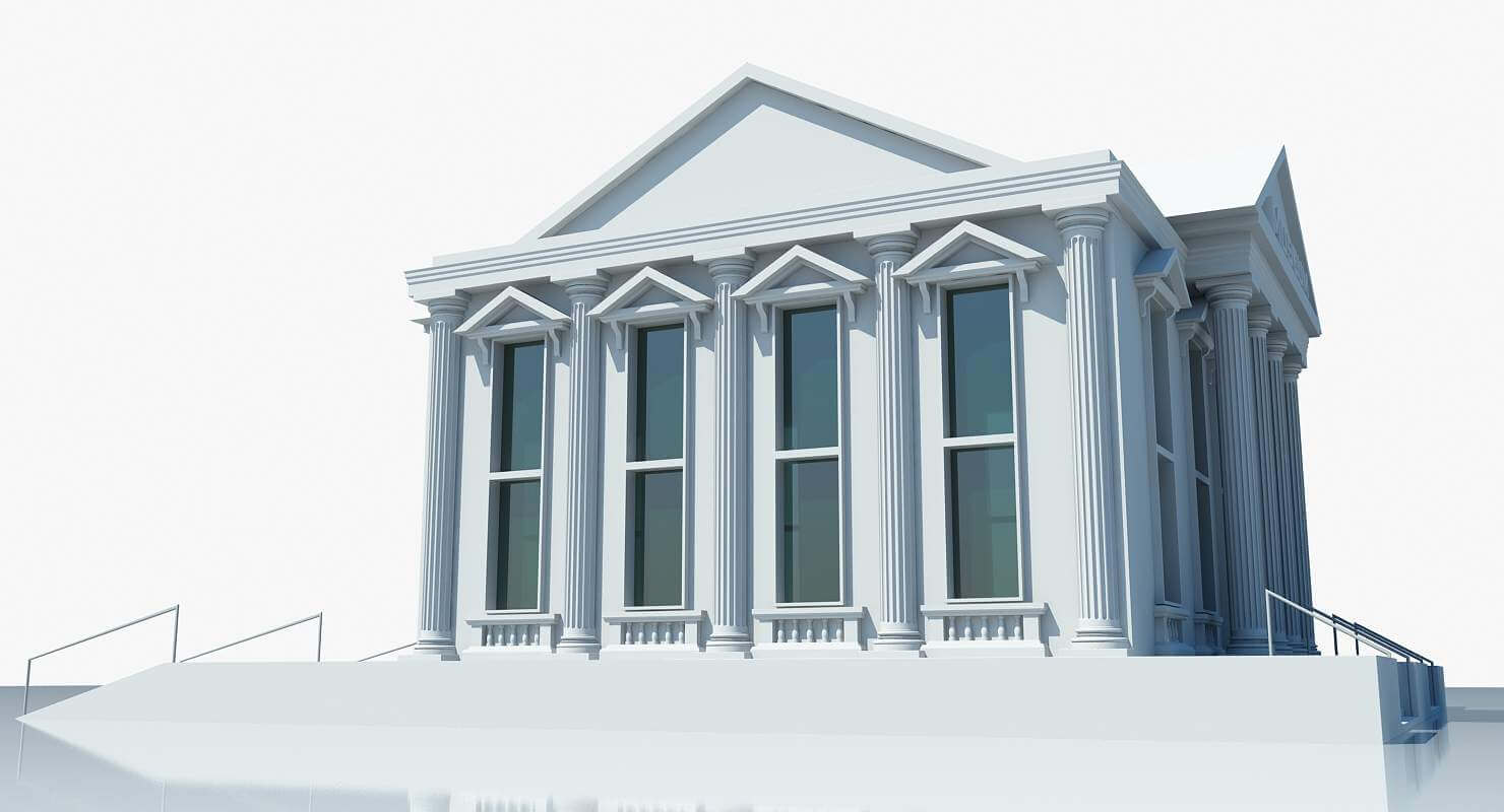 Museum Building Symbol - 3D Model by Giimann