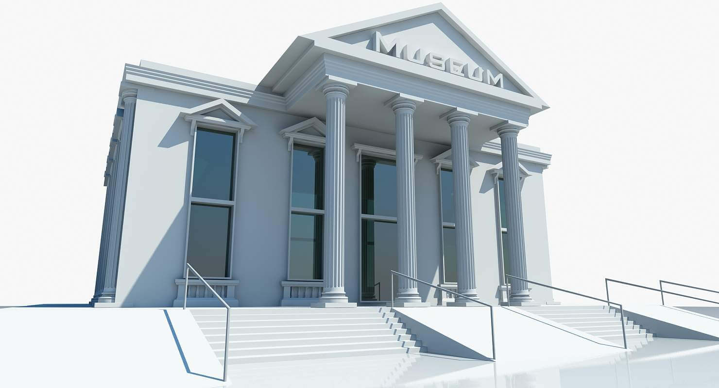 Museum Building Symbol - 3D Model by Giimann