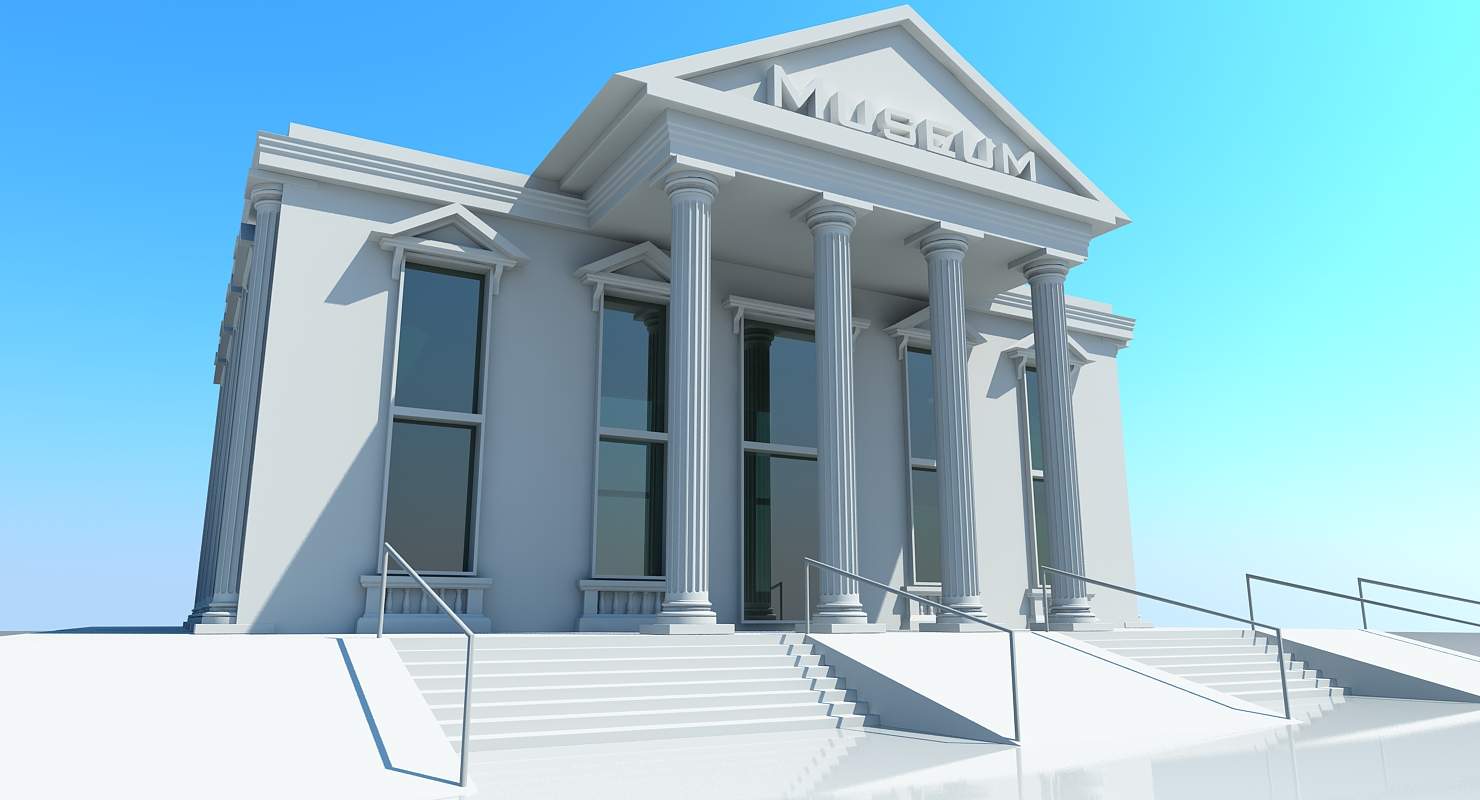 Museum Building Symbol - 3D Model by Giimann