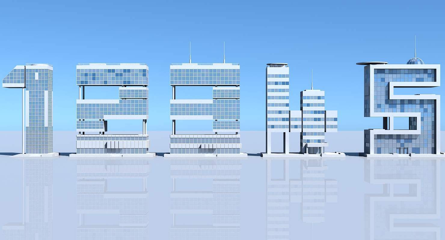 Numbers Skyscrapers - 3D Model by Giimann