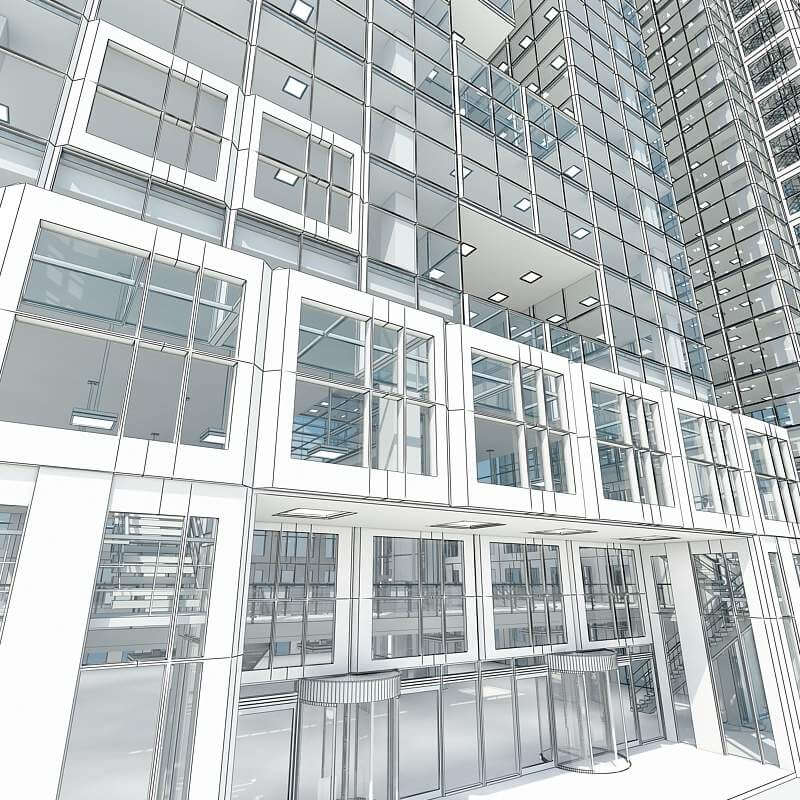 Office Building Tower - 3D Model by Giimann