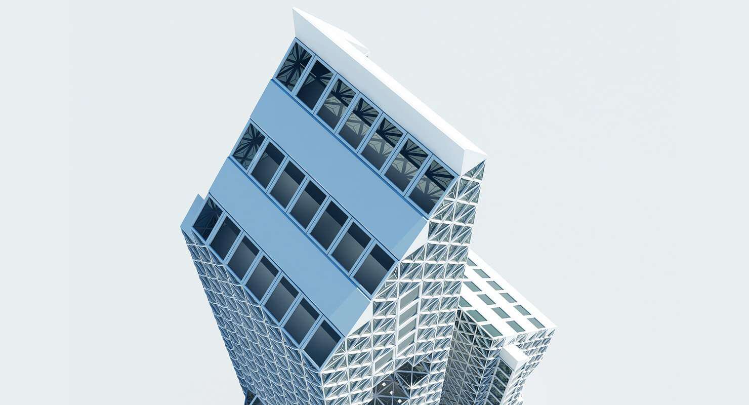 Office Building Tower - 3D Model by Giimann