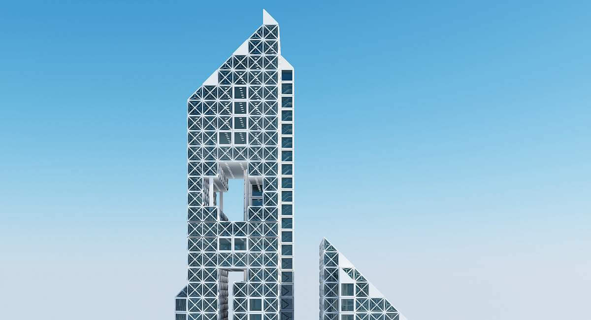 Office Building Tower - 3D Model by Giimann