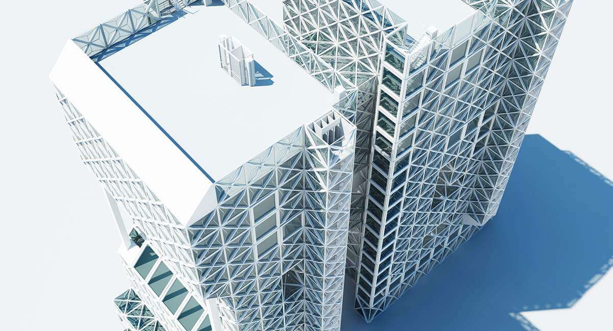 Office Building Tower - 3D Model by Giimann