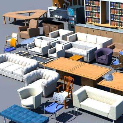 Office Furniture Collection - 3D Model by Giimann