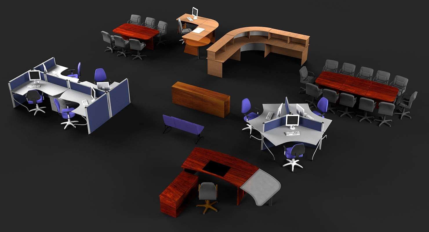 Office Furniture Pack 2 - 3D Model by Giimann