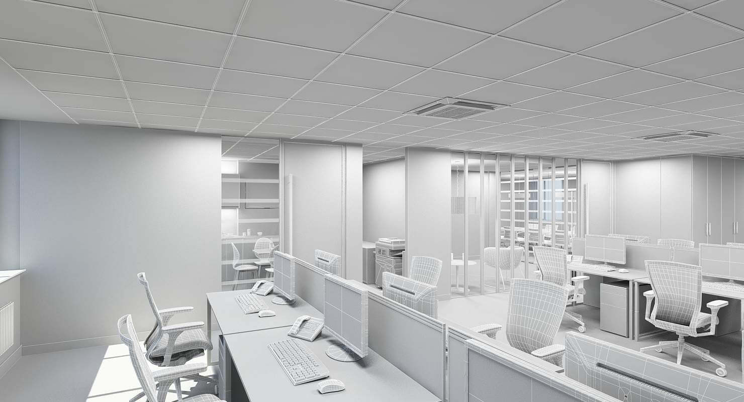 Office Interior - 3D Model by Giimann