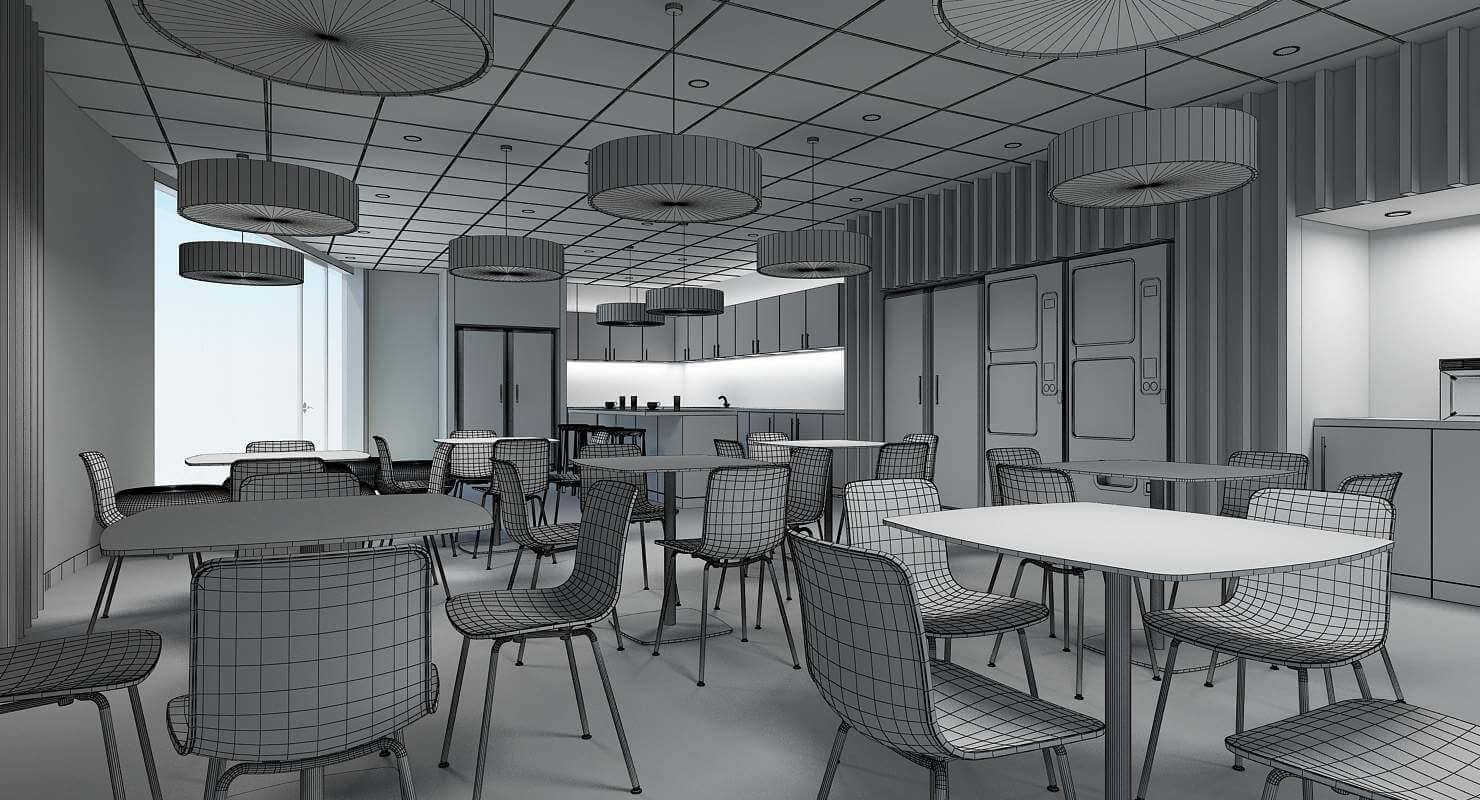 Office Tea Point Interior - 3D Model by Giimann