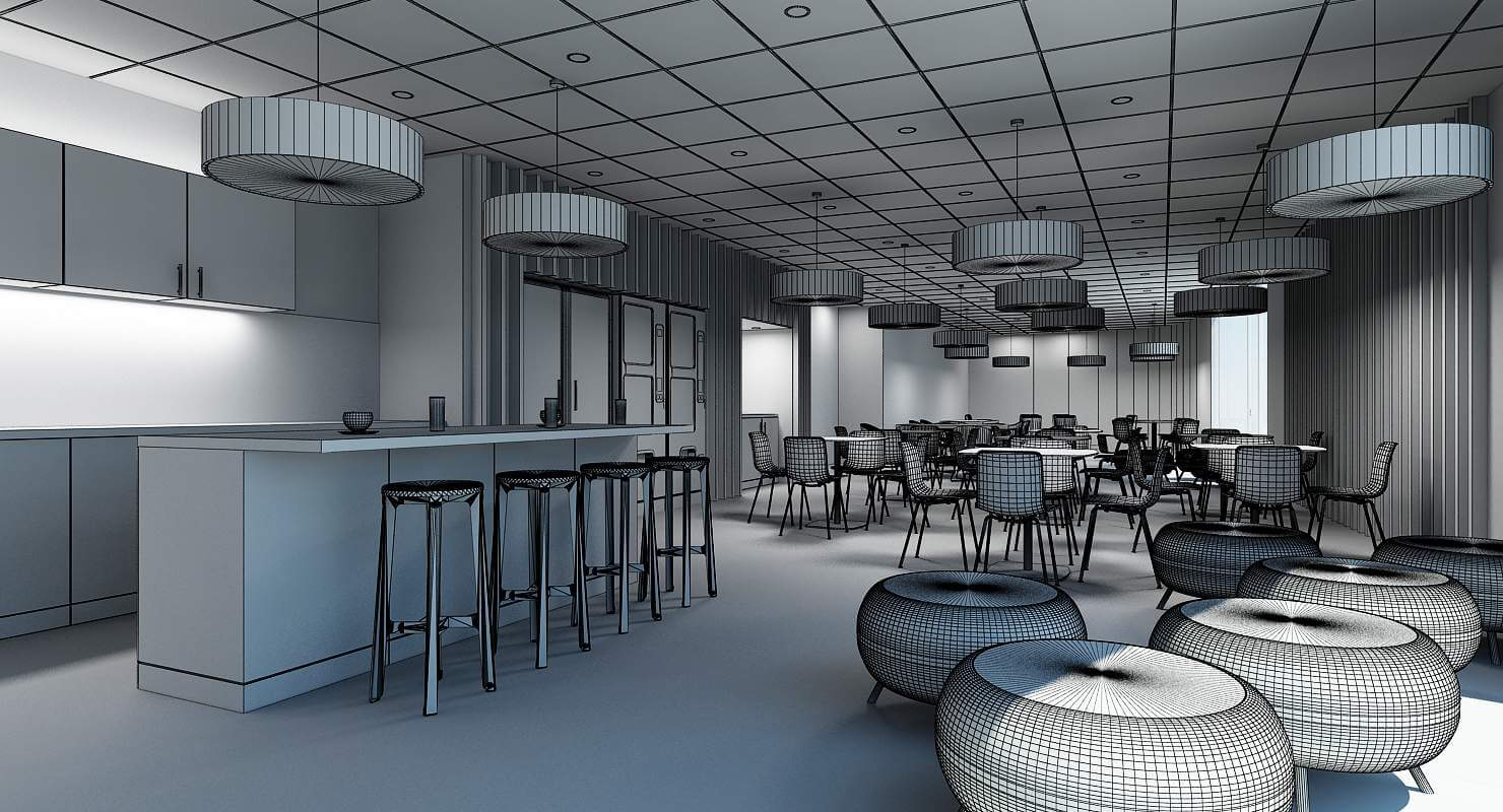 Office Tea Point Interior - 3D Model by Giimann